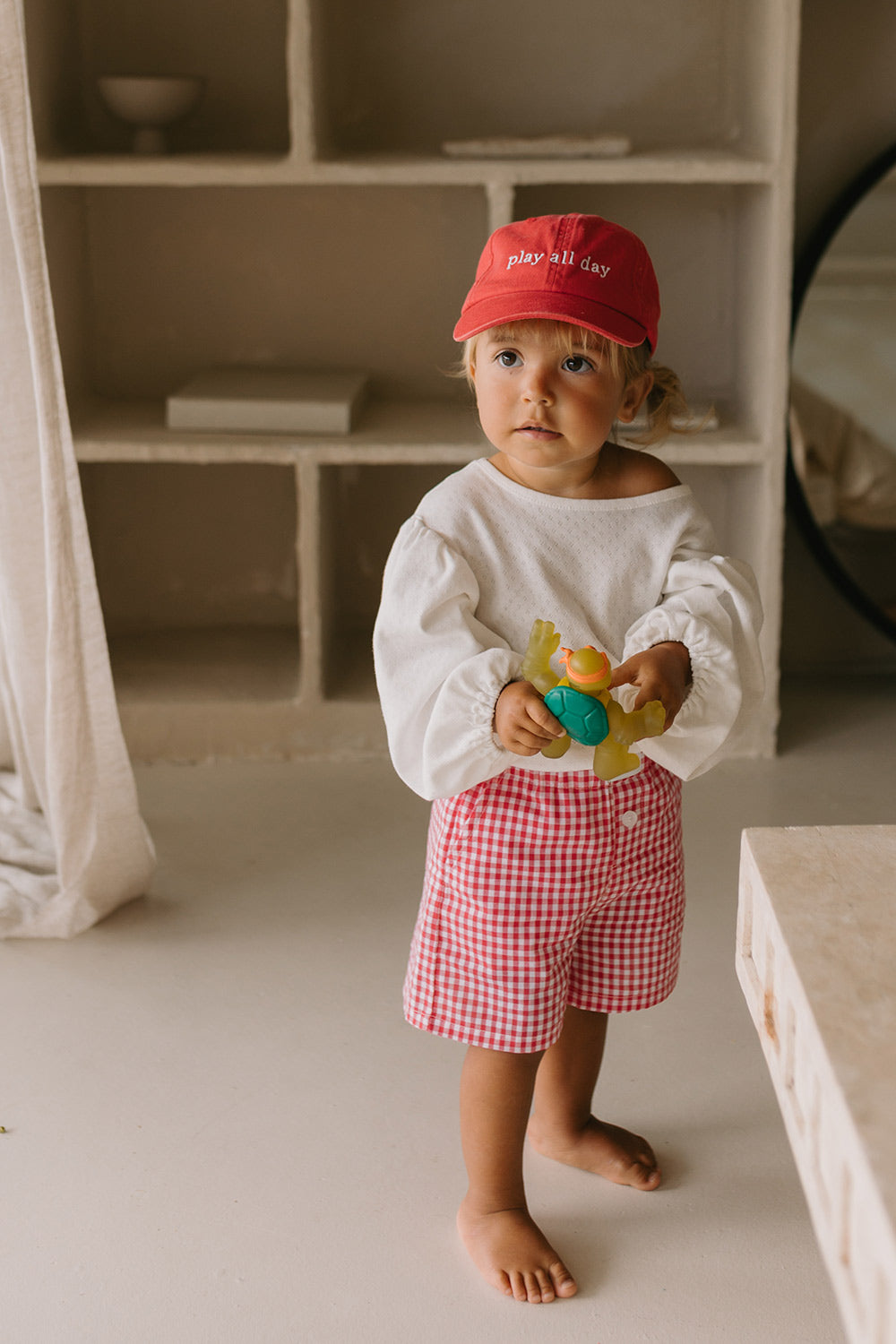 Girls Pointelle Top With Bubble Sleeve – bykin